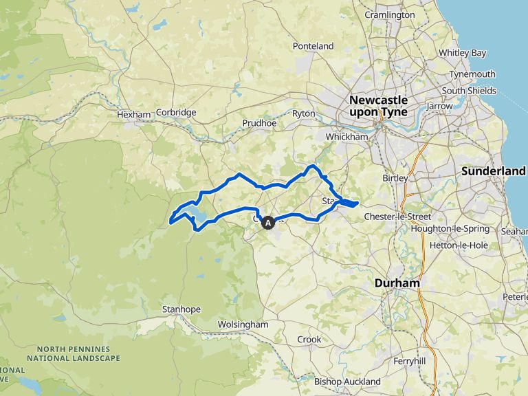 Boucle de Derwent Reservoir & Gibside depuis Consett | Vélo de route ...